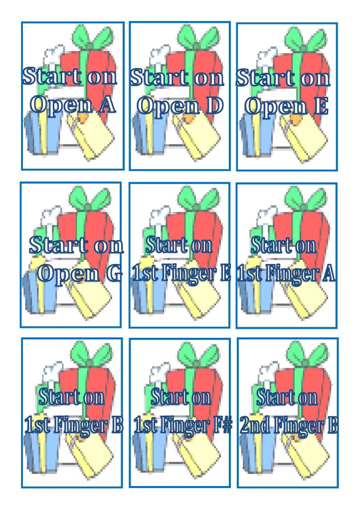 Christmas Intervals Game for Violin – Denley
