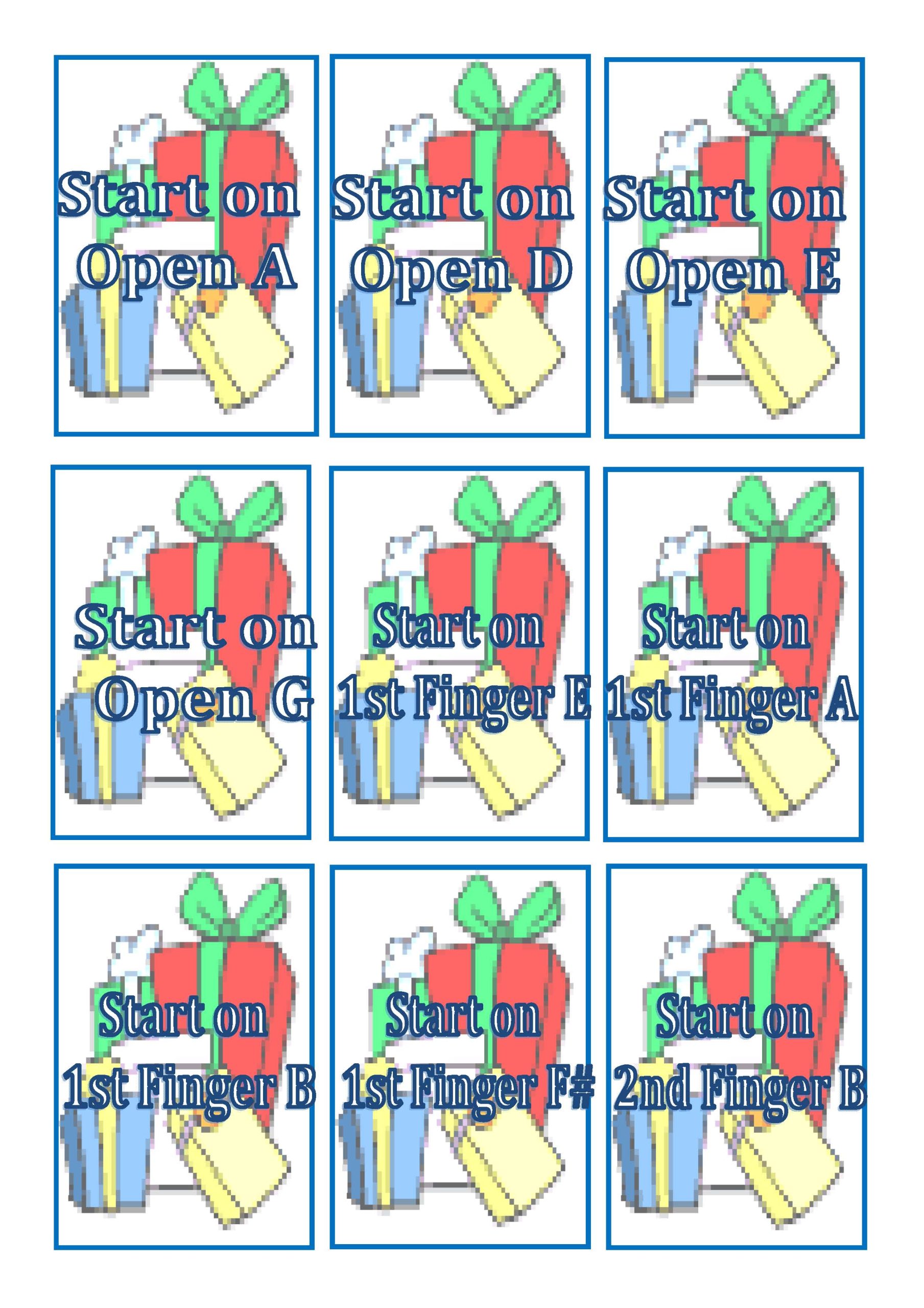 Christmas Intervals Game for Violin – Denley