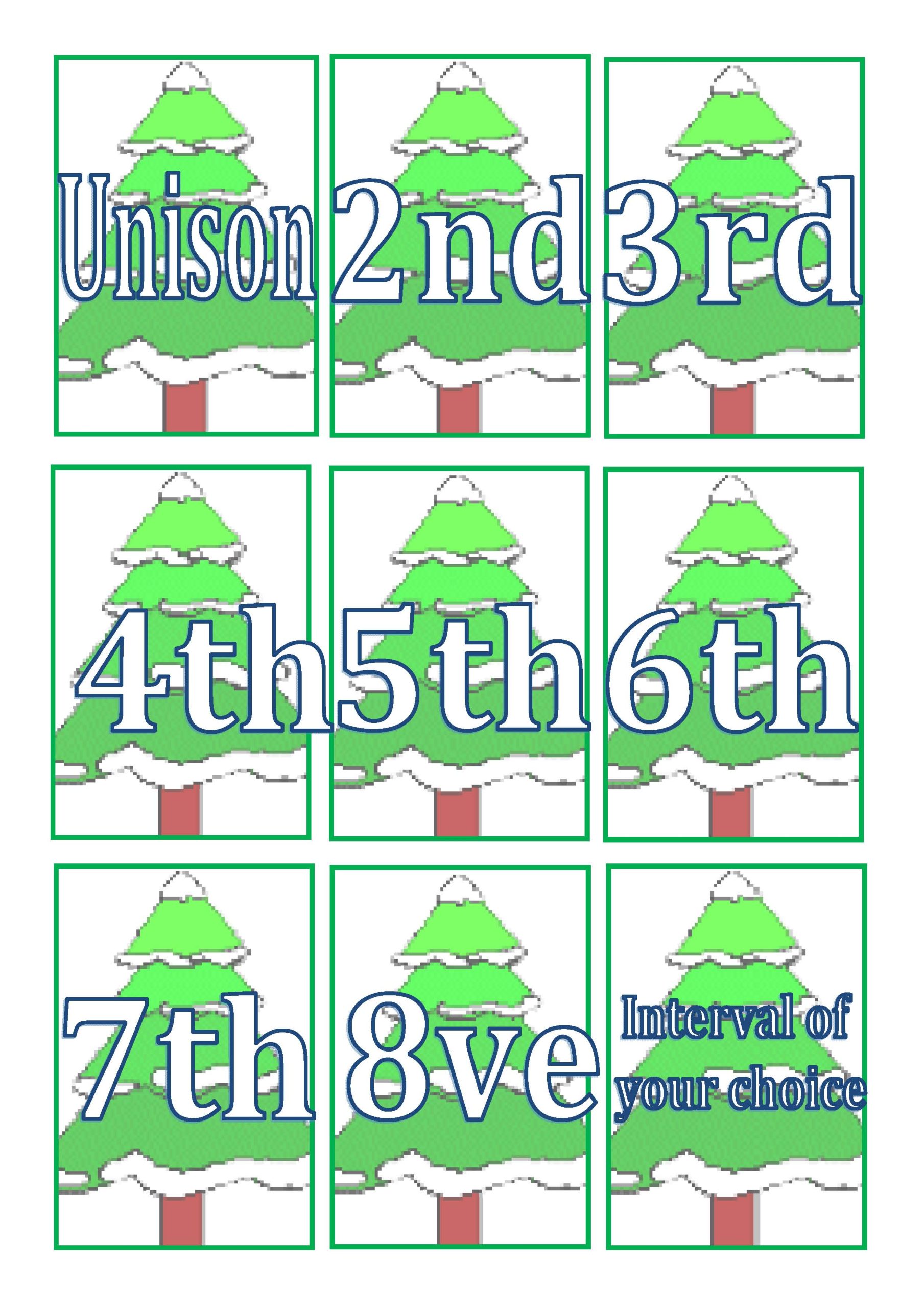 Christmas Intervals Game for Violin – Denley