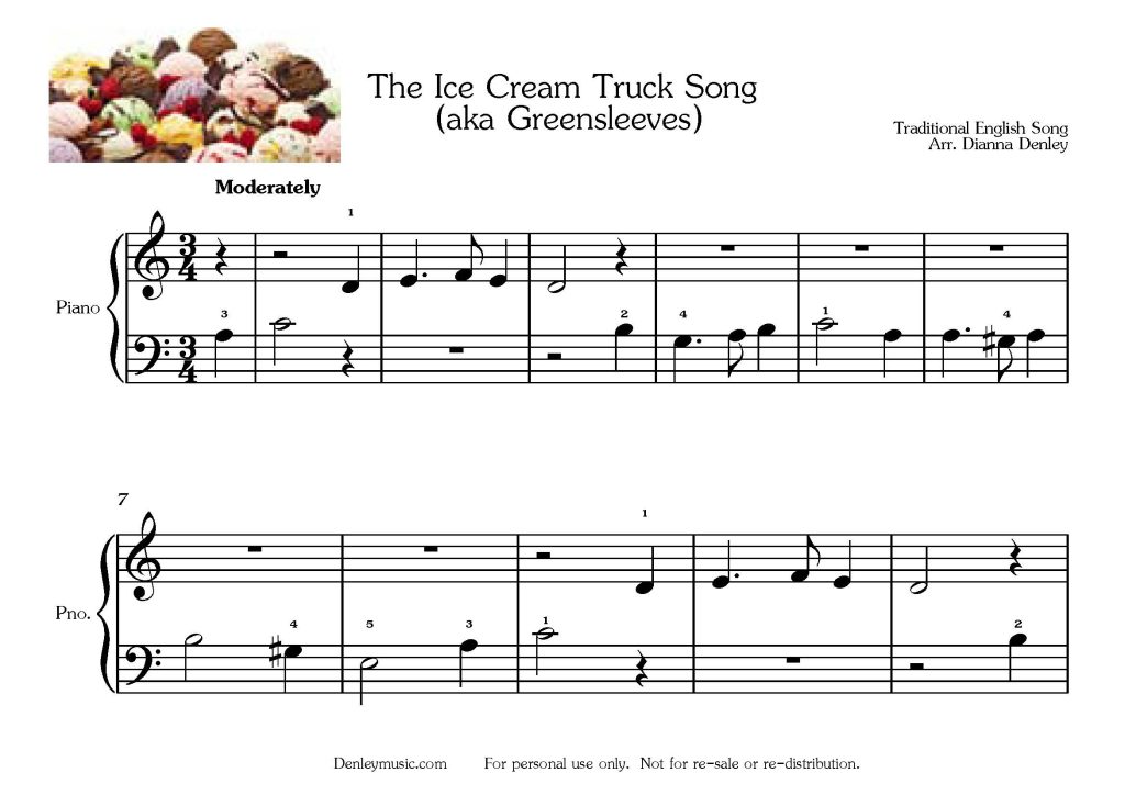 The Ice Cream Truck Song (aka Greensleeves) – Denley