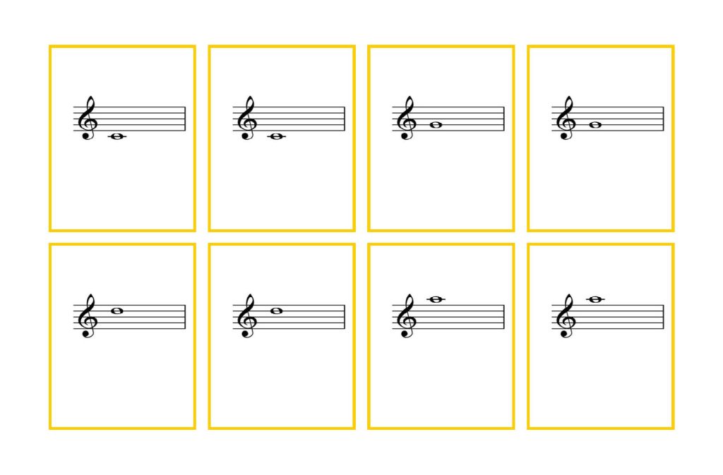 Violin Flash Cards – Third Finger Notes – Denley