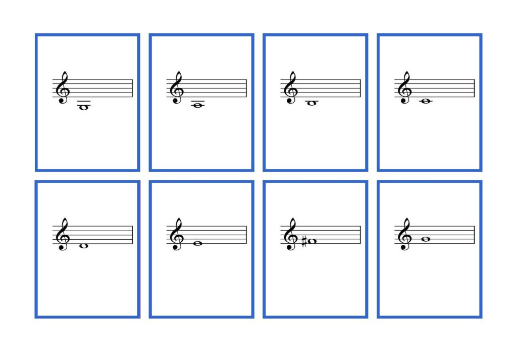 Complete Set Violin Flash Cards – Printable – Denley